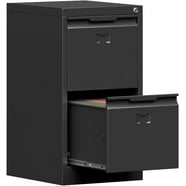 Staples 2-Drawer Vertical File Cabinet Locking Letter Black 18"D (52149 ...