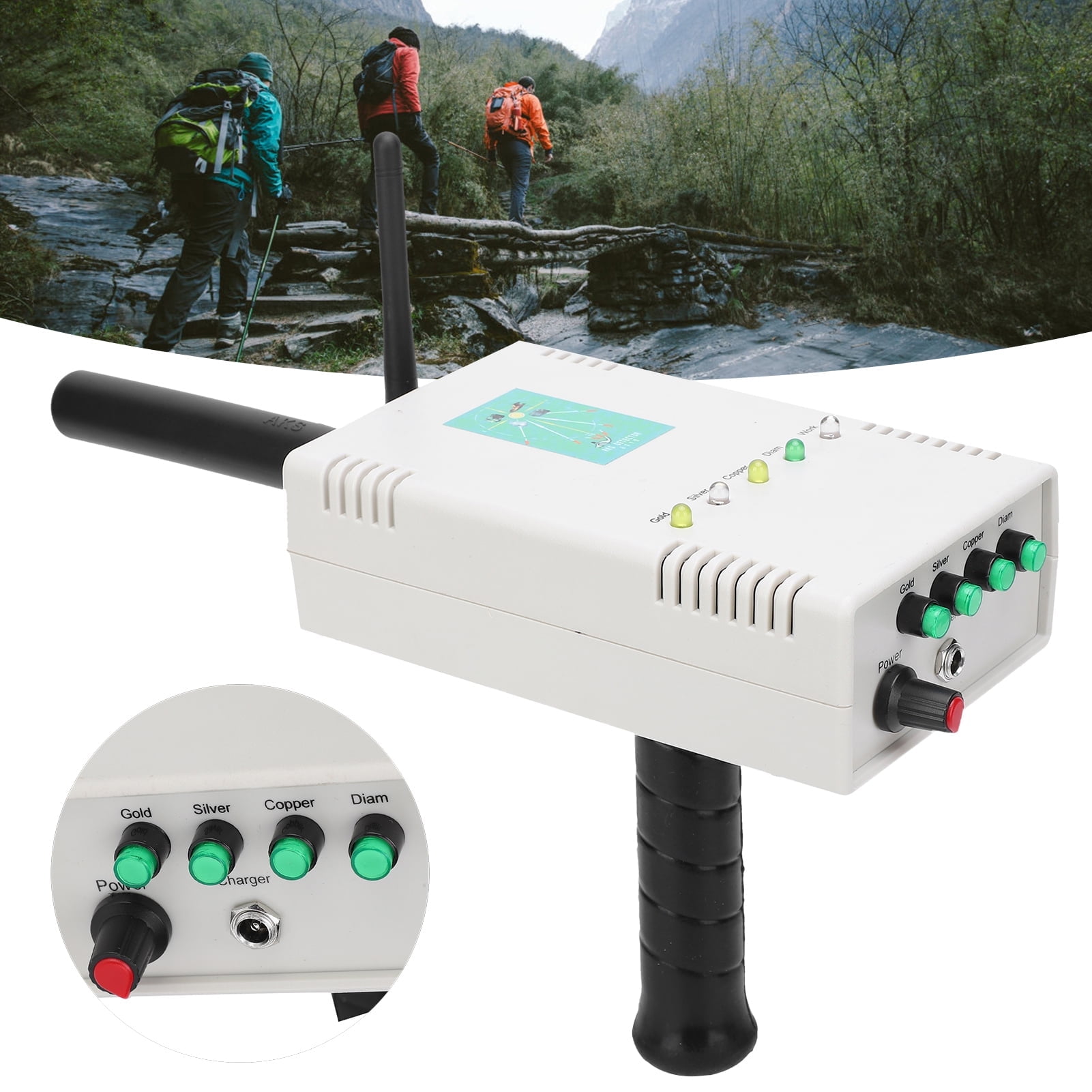 Metal Finder Gold Silver Detection Underground Metal Detector 0-1200m ...