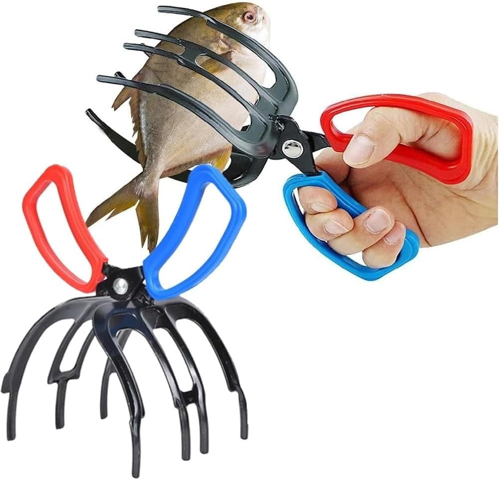 Metal Fish Gripper,3 Claw Fishing Pliers Gripper,Fish Control Clamp for Most Freshwater Fish ...