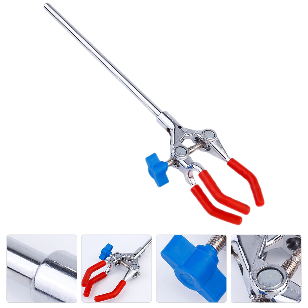 Metal Flask Clamp 3-Finger Laboratory Clamp Adjustable Flask Clamp Test ...