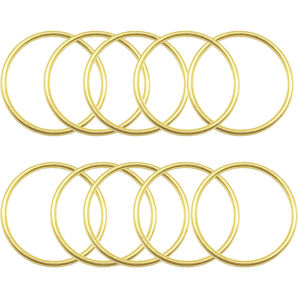 Metal Floral Wreath,Topboutique Gold Floral Rings,2 inch Gold Craft ...