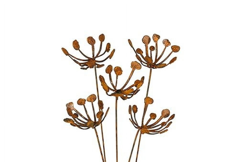 Metal Flower Arrangement 3 or 5-Piece Set, Rusty Finish, Made in USA (Set of 5) - Walmart.com