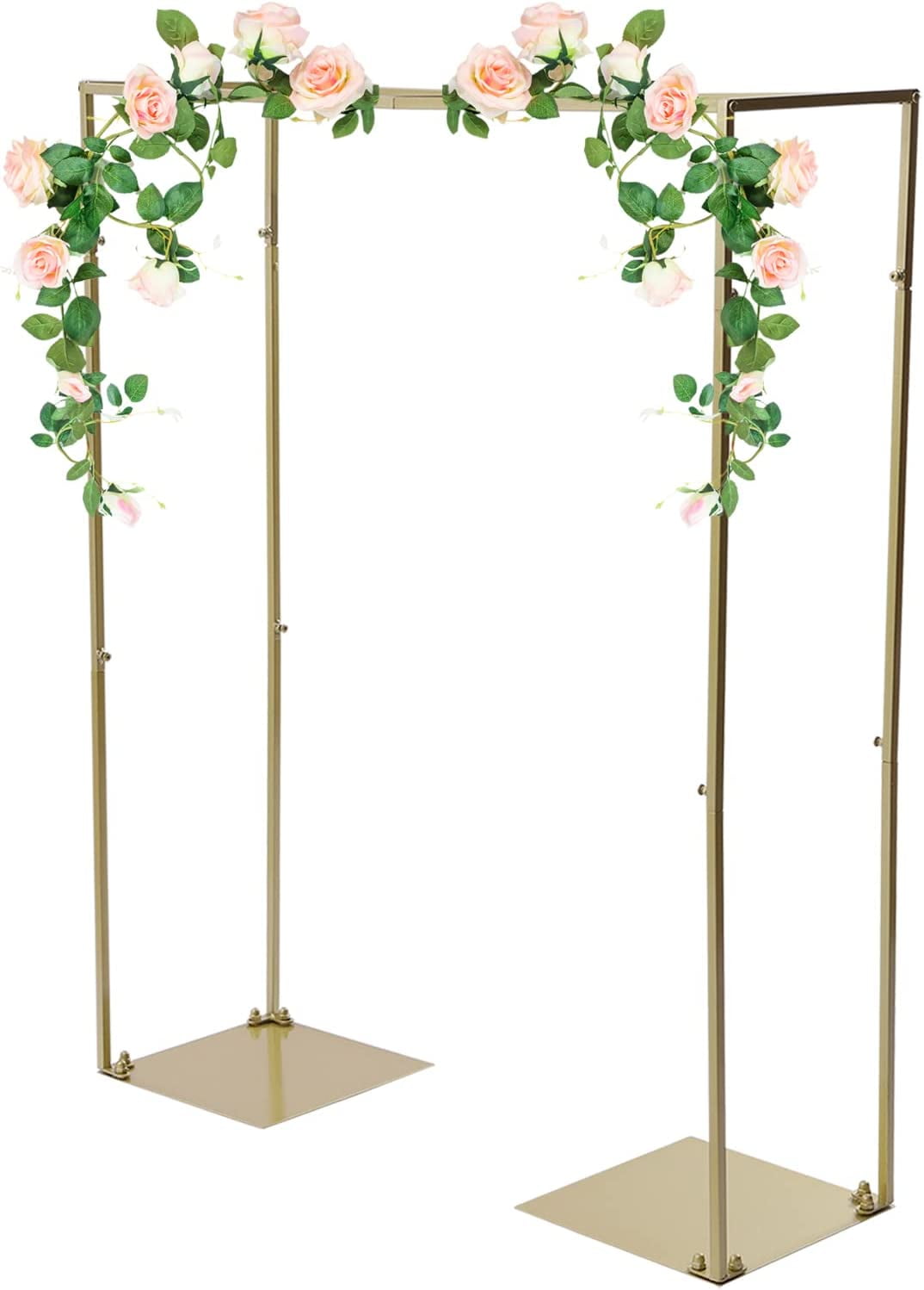 Metal Flower Stand Archway 3.9FT, Backdrop Stand w/Bases, Detachable ...