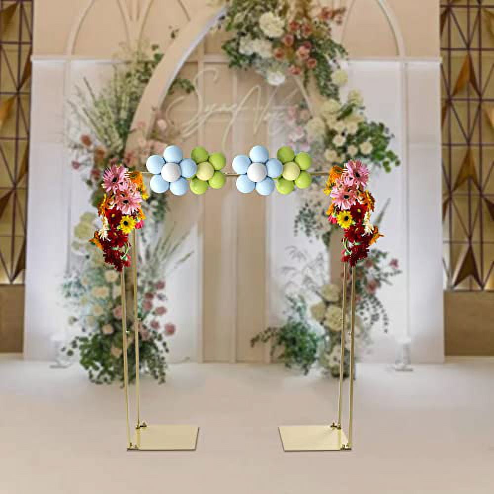 Metal Flower Stand Archway 3.9FT, Backdrop Stand w/Bases, Detachable ...