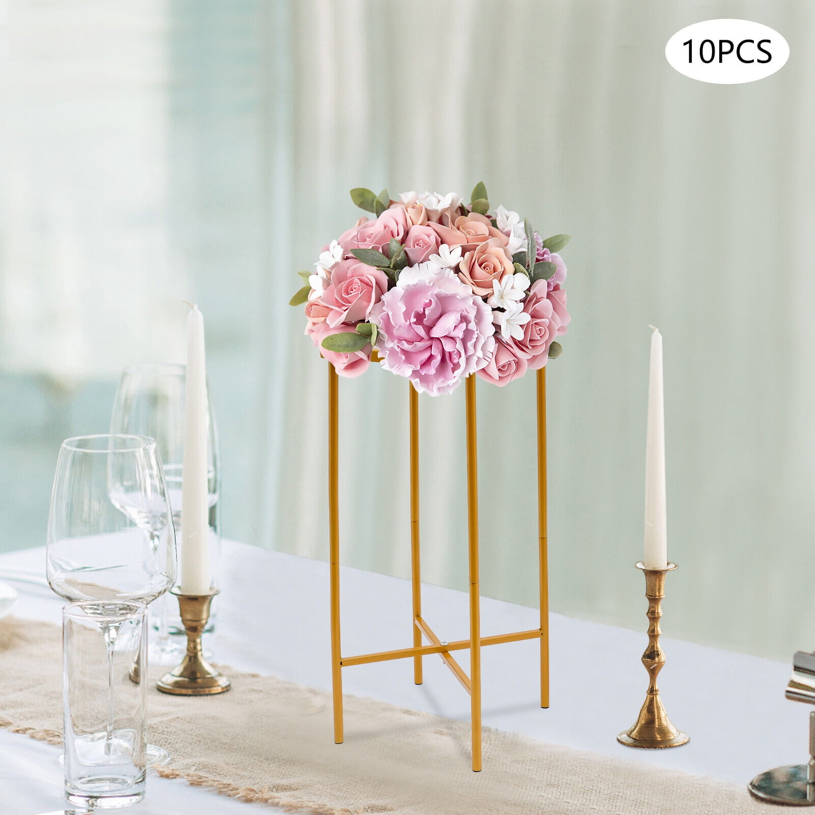 Metal Flower Stand Party Wedding Centerpiece Column Holder Rack Decor ...
