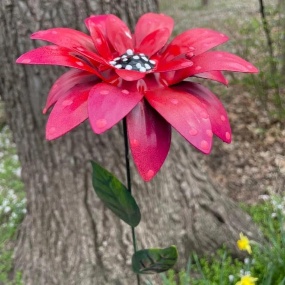 Metal Flowers Floral Garden Stake Outdoor Plant Pick Water Proof Metal ...