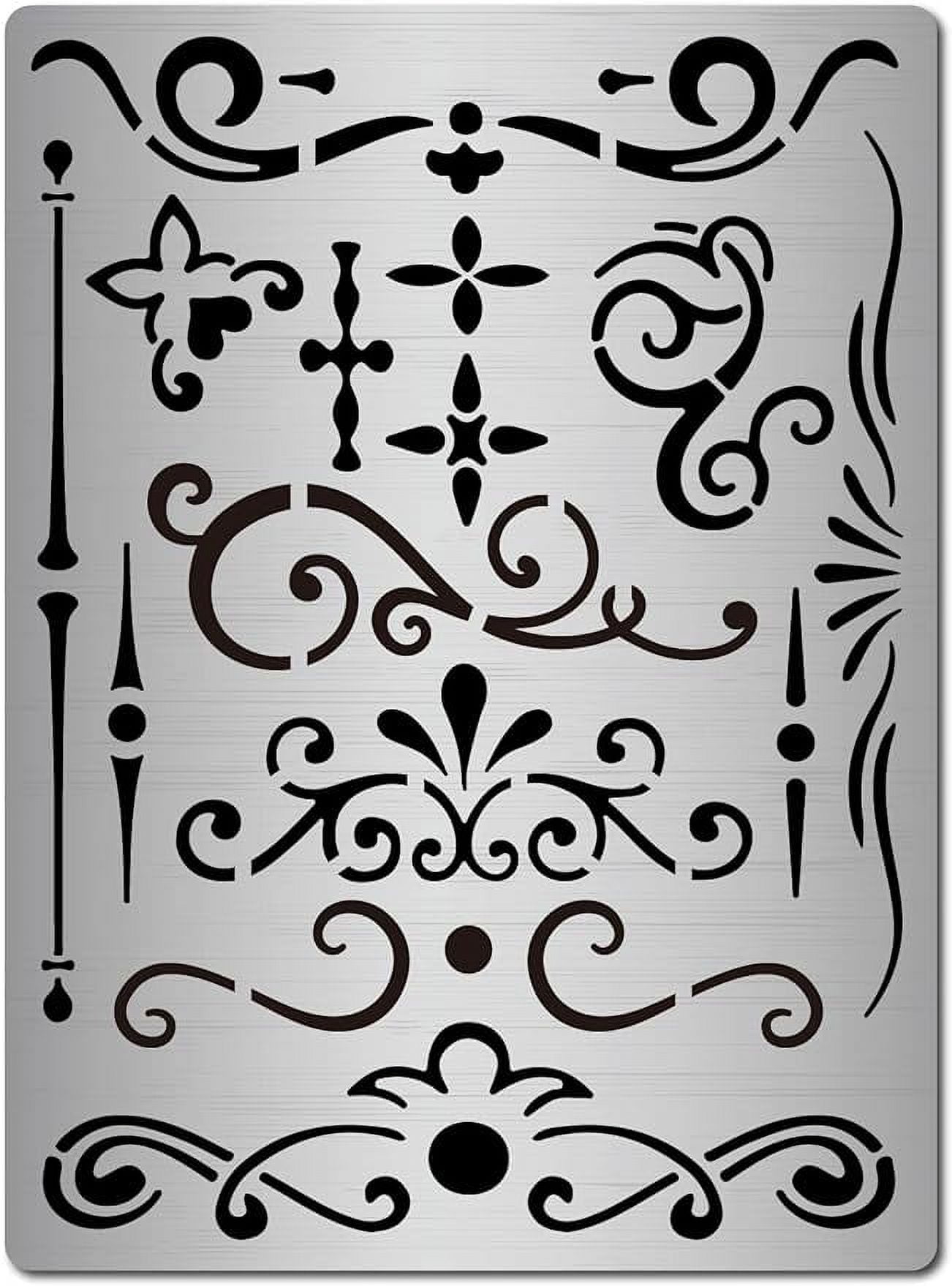 Metal Flowers and Vines Stencil Templates Stainless Steel Leaf Blossom ...