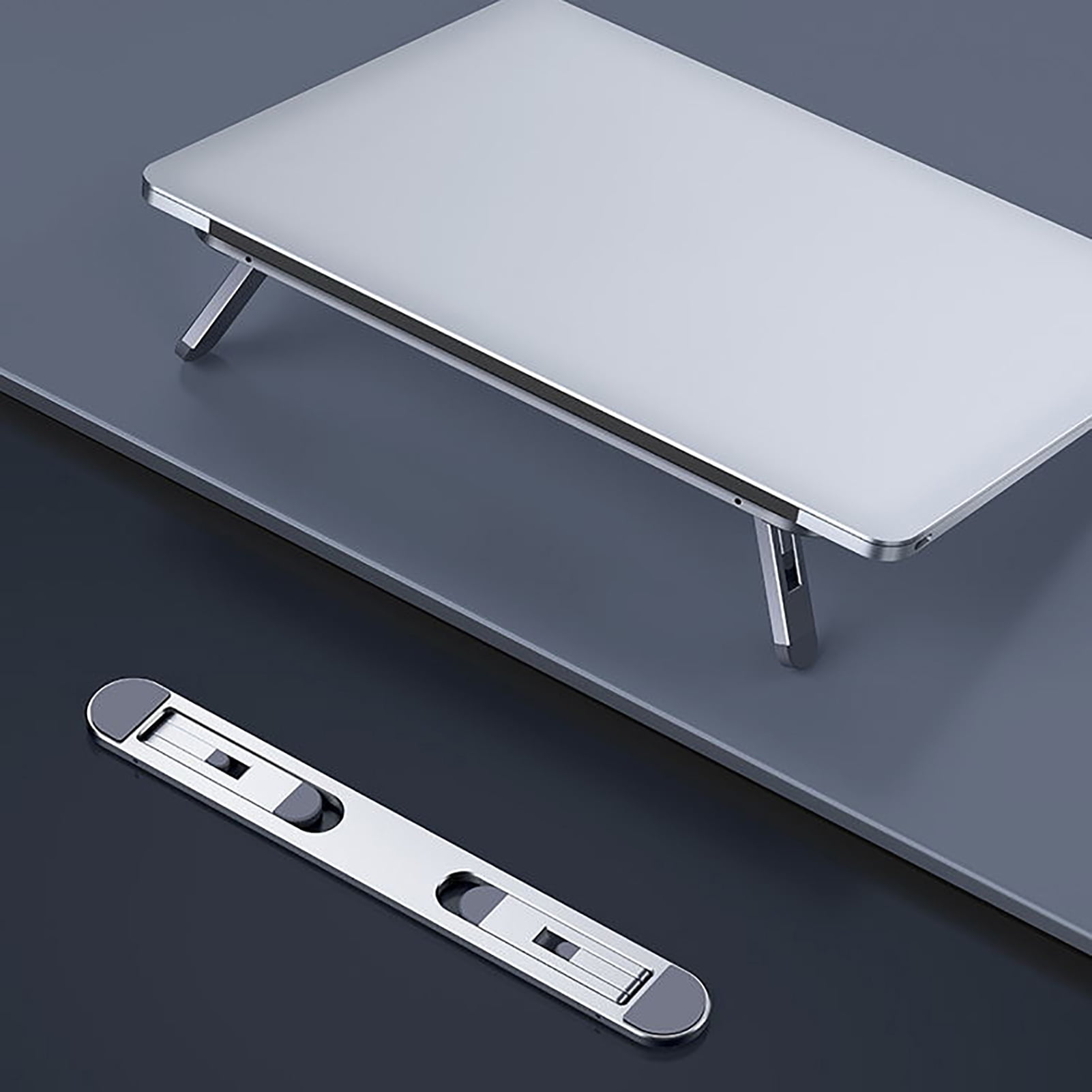 Metal Foldable Laptop Stand Base Non slip Desktop Portable Notebook ...