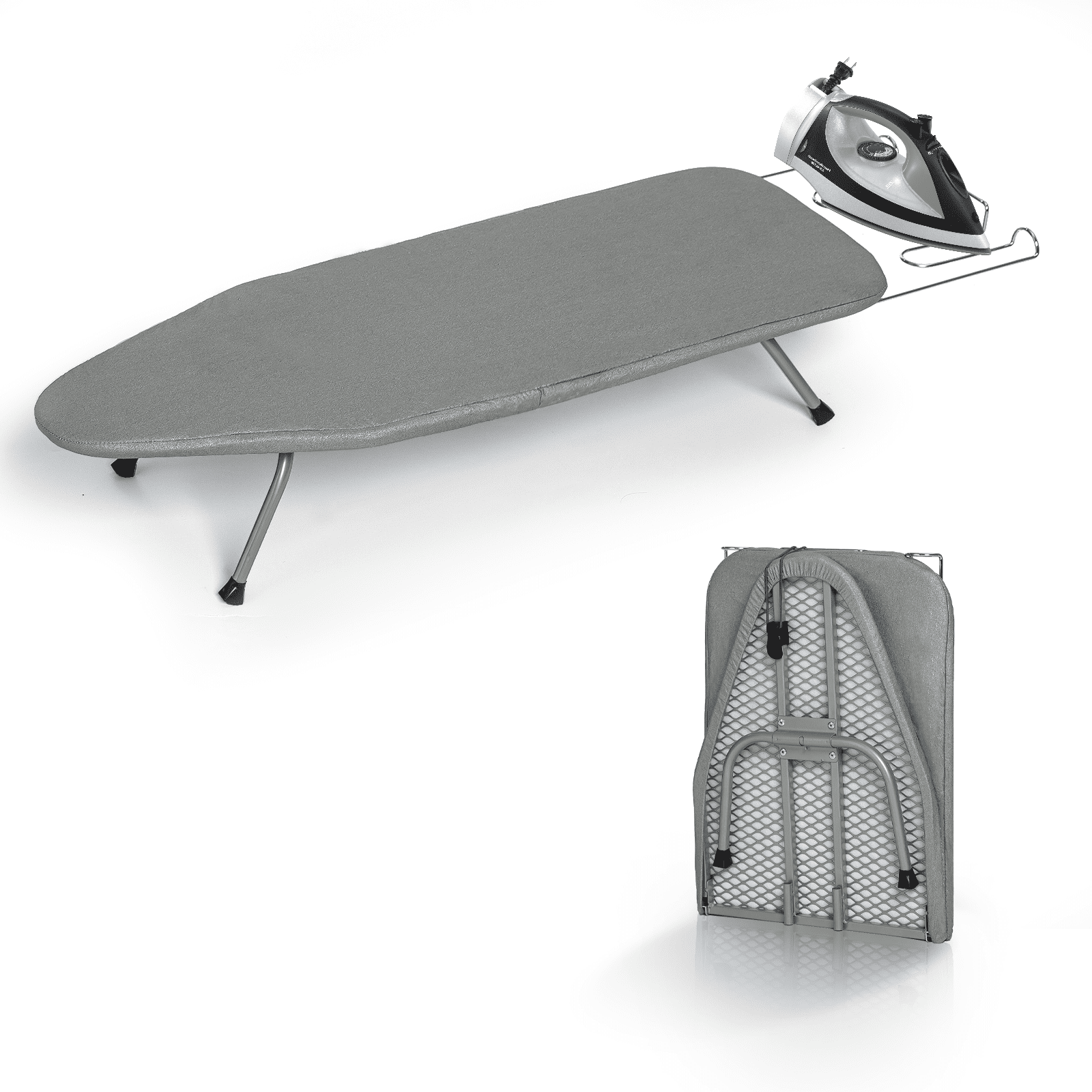 Free Shipping! RAINHOL Metal Foldable Tabletop Ironing Board with Iron ...