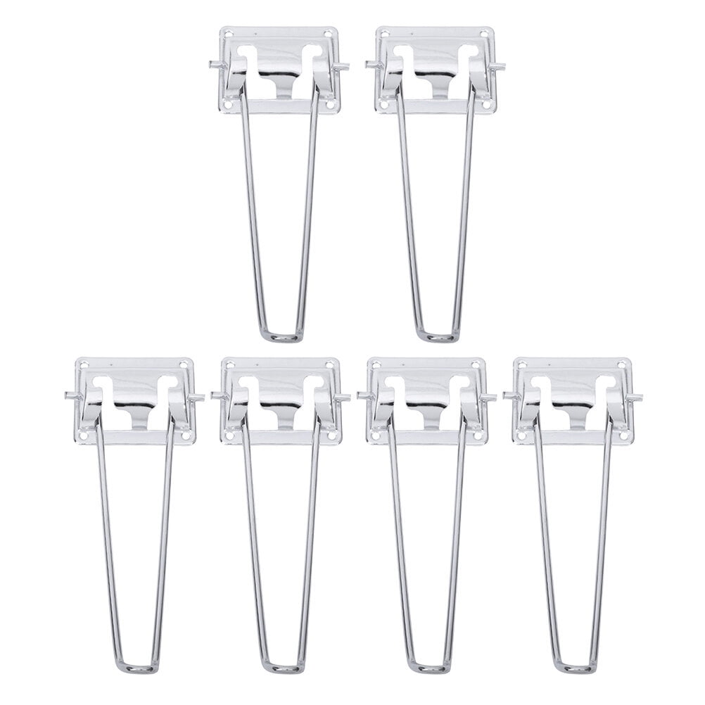 Metal Folding Table Leg Silver: 6Pcs Household Table Legs Wear ...