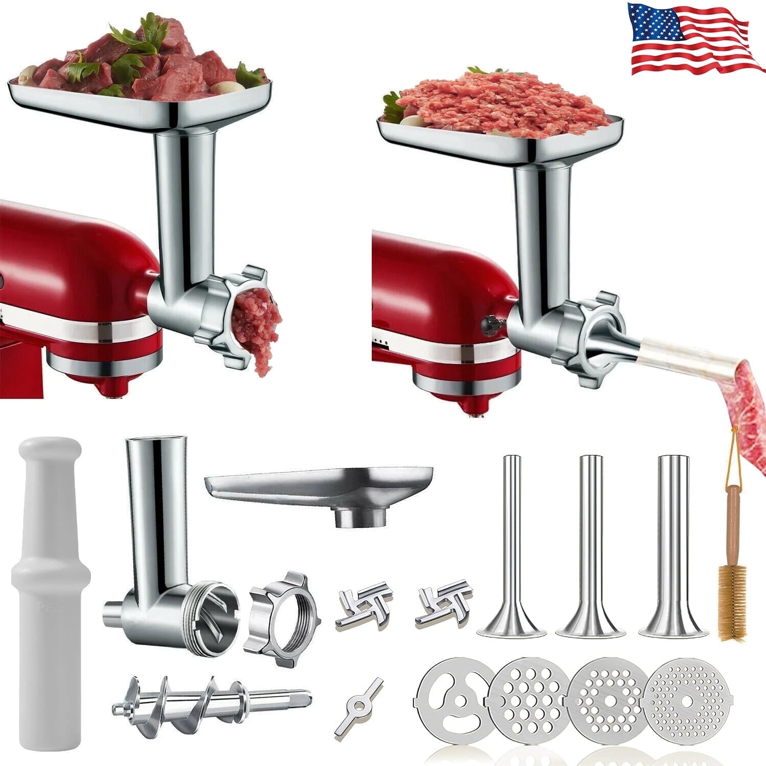 Metal Food Grinder Attachments for KitchenAid Stand Mixers - Walmart.com