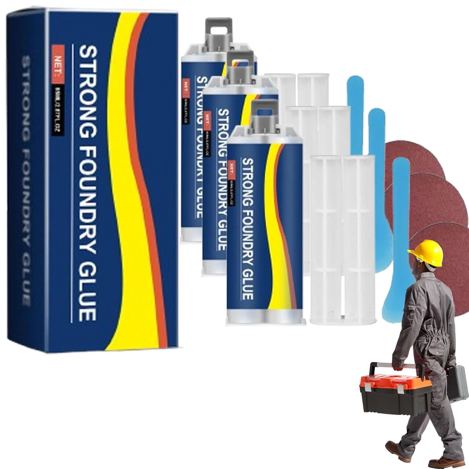 Metal Foundry Glue Set, Strong Heavy Duty Metal Repair Glue, High Temp ...