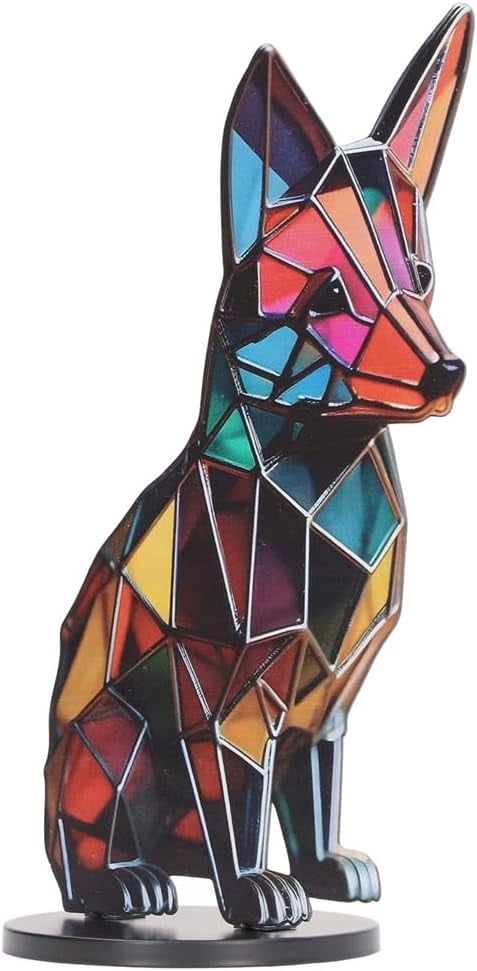 Metal Fox On Branch Desktop Ornaments, Funny Fox Statue Ornaments ...