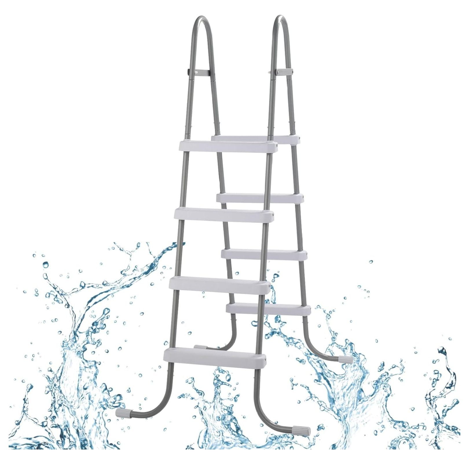 Metal Frame Above Ground Swimming Pool Entry, 4 Step Exit Ladder for 52 ...