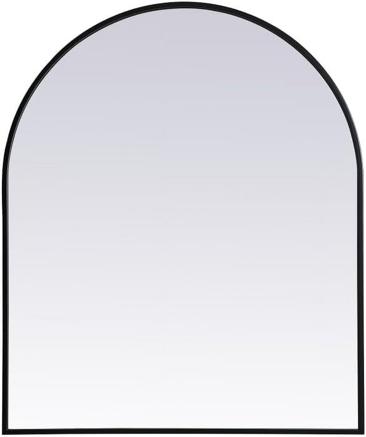 Metal Frame Arch Mirror 30x36 Inch in Black - Walmart.com