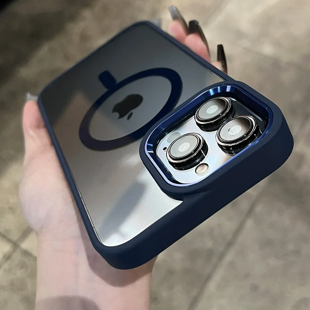 Metal Frame Case For iPhone 16 15 14 13 12 11 Pro Max Plus Transparent ...