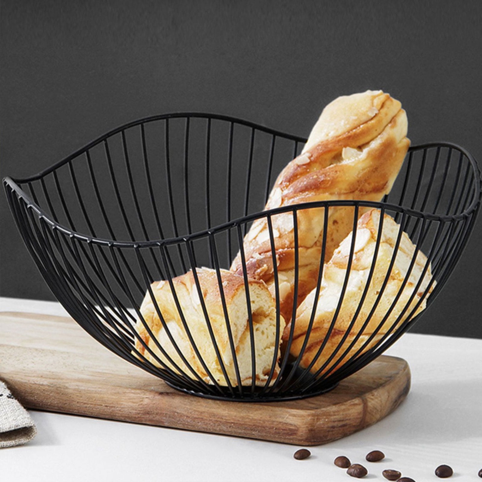 Metal Frame Fruit Baskets Decorative Geometric Kitchen Storage Basket ...