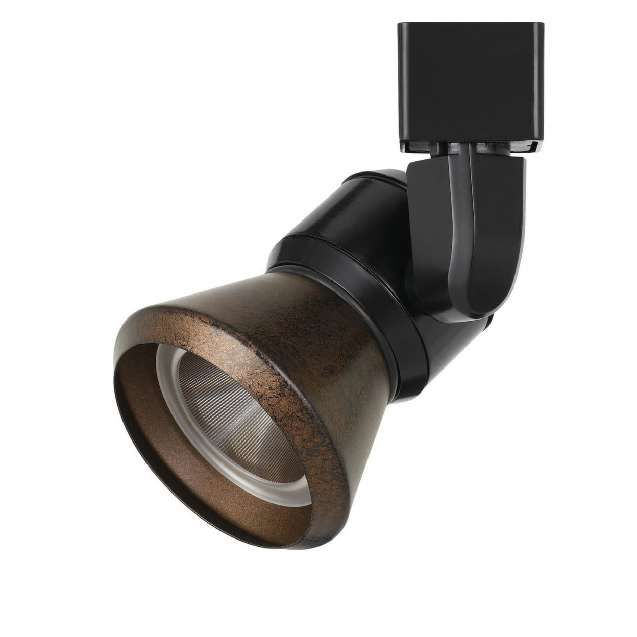 Metal Frame LED Track Fixture with Conical Shade, Black and Bronze ...