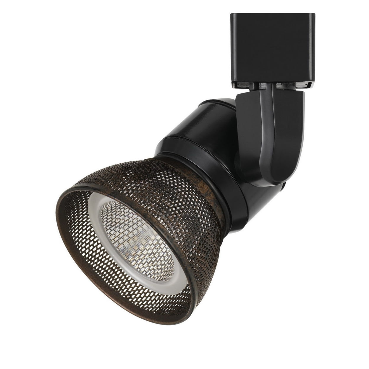 Metal Frame LED Track Fixture with Mesh Shade, Black and Bronze ...