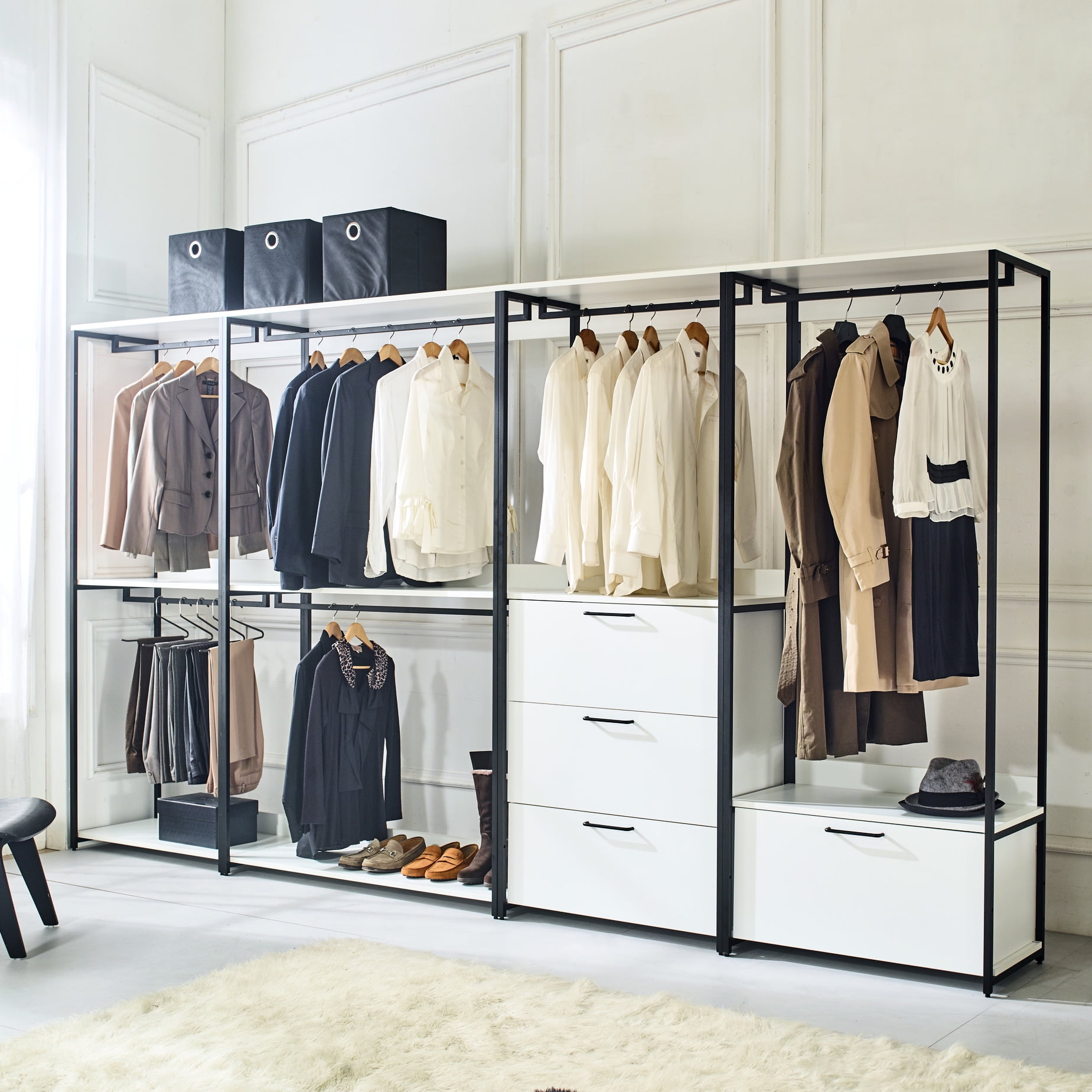 Metal Frame Walk In Closet - Deep Storage, Water & Heat , Stain Scratch ...
