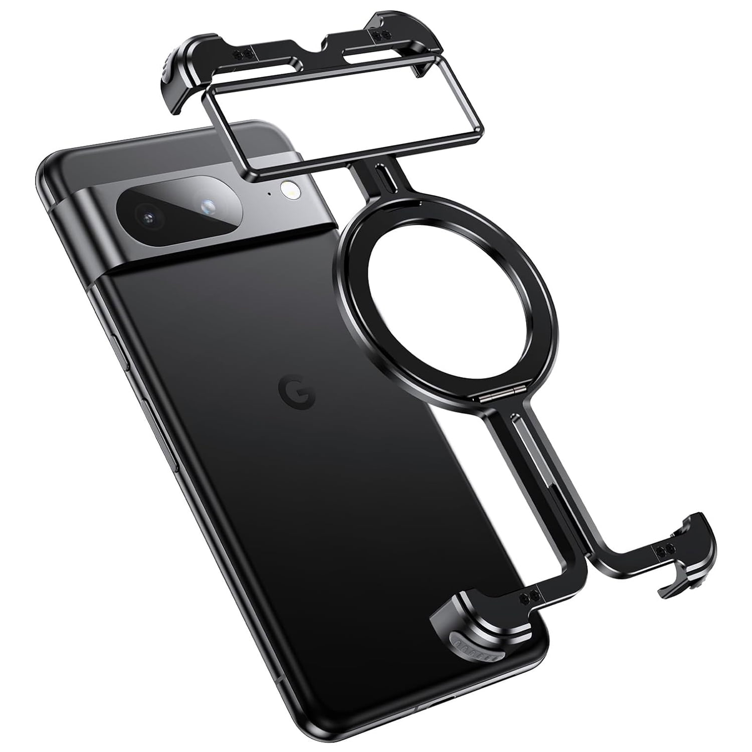 Metal Frameless Case for Google Pixel 8 Pro with Magnetic Kickstand ...