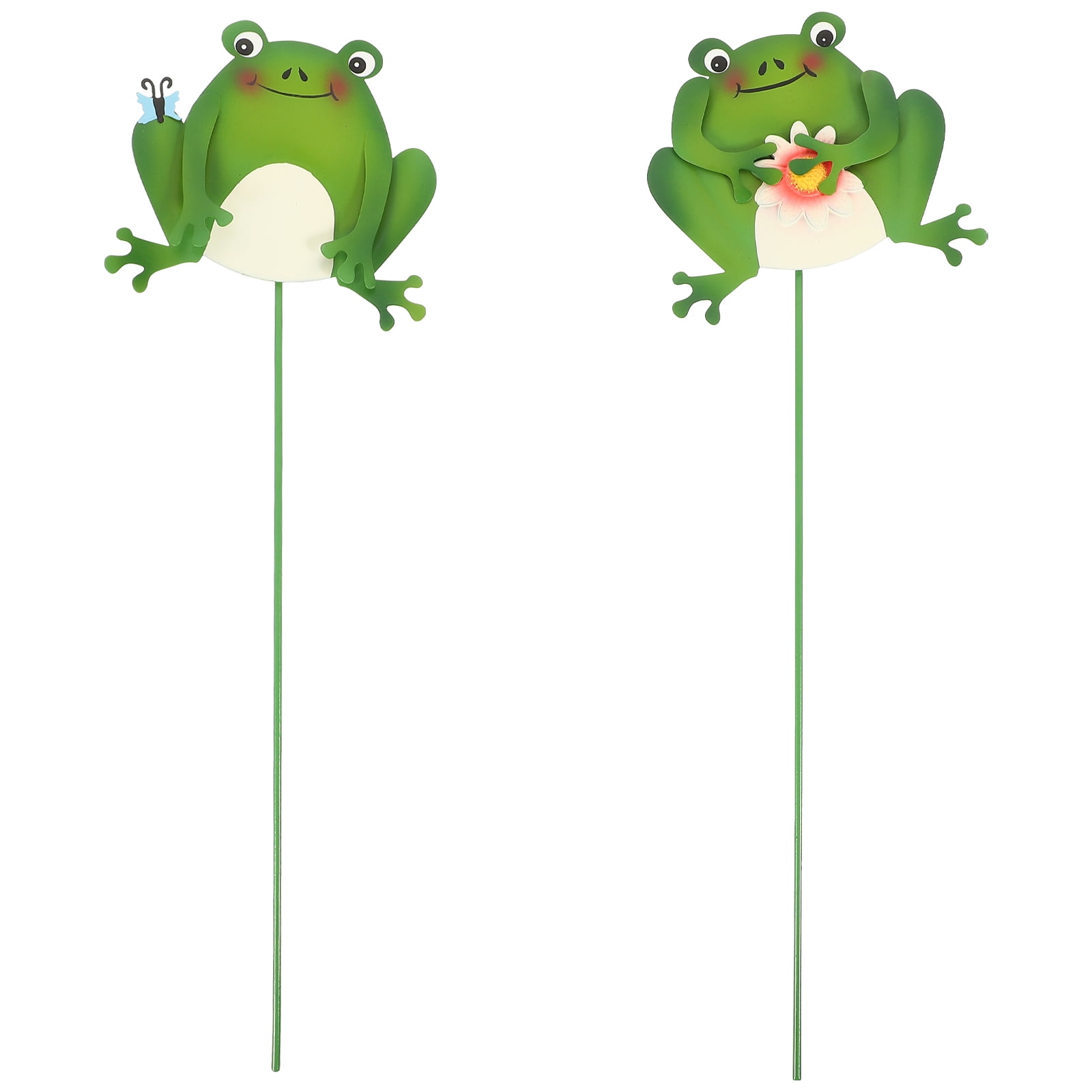 Metal Frog Garden Stakes Outdoor Decor Yard Art Sculpture - Walmart ...