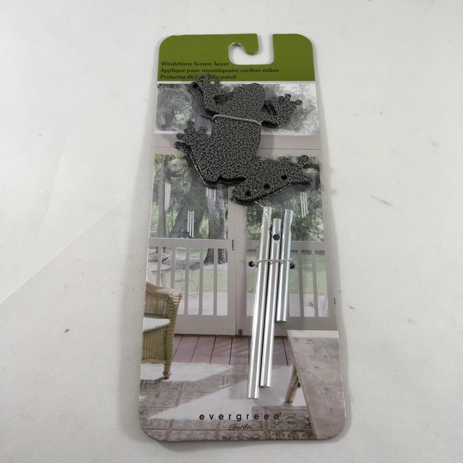 Metal Frog Wind Chime Screen Saver For Doors & Windows Evergreen Garden ...