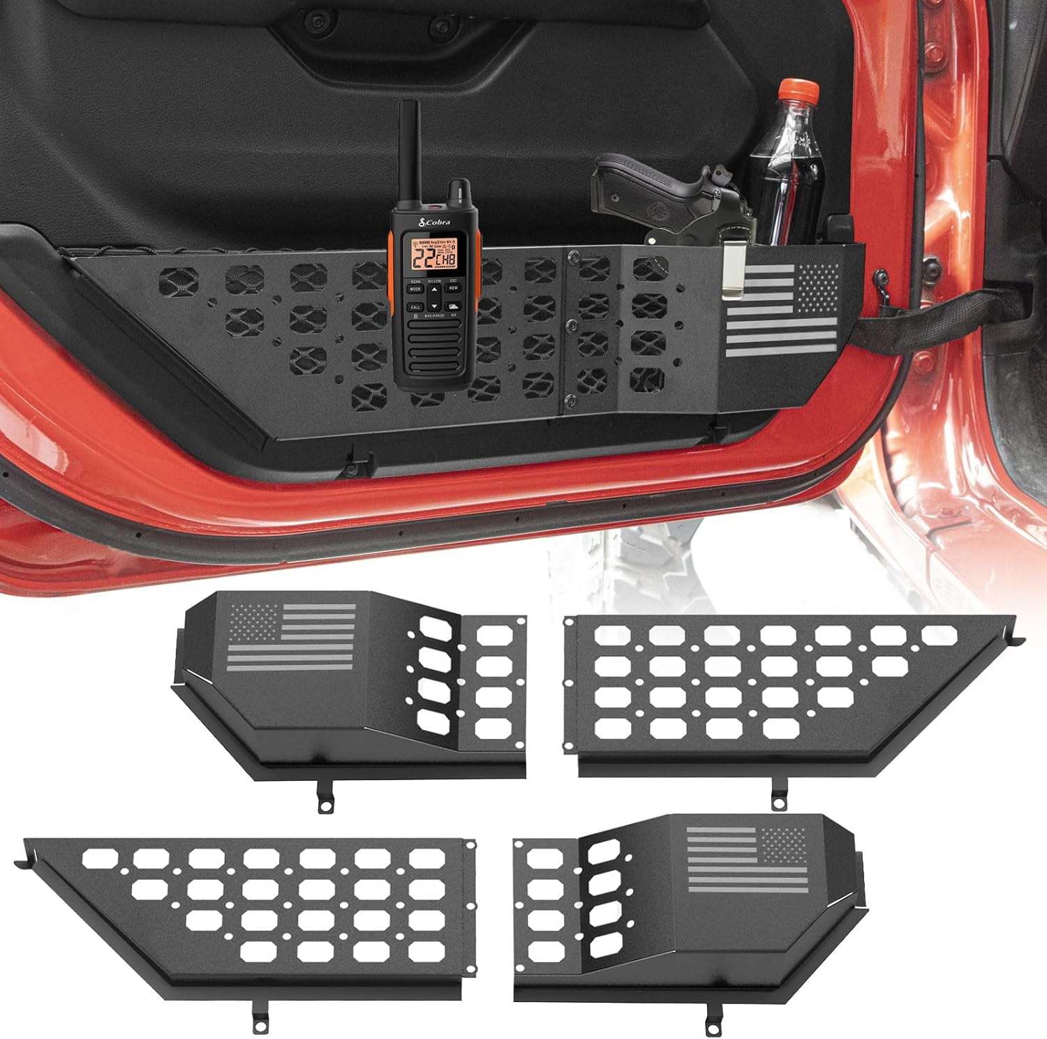 Metal Front Door Pocket Storage Box for Jeep Wrangler JL JLU 4XE 2018 ...