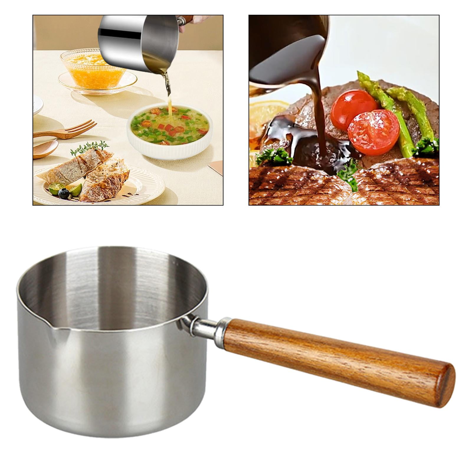 Metal Frothing Pitcher Sauce Pan with Spout Butter Melting Pot ...