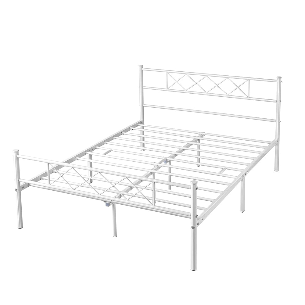 Metal Full Bed Frame Platform, Headboard Footboard Included, Heavy Duty ...