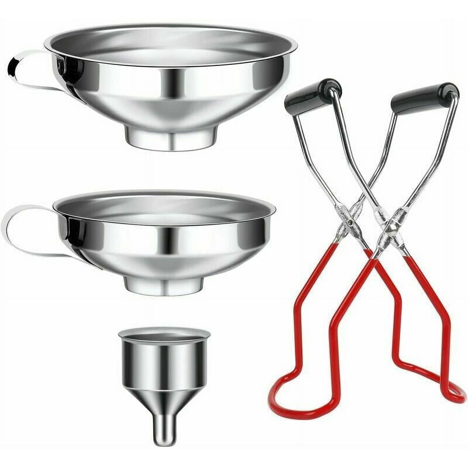 Metal Funnel Set For Wide Mouth Opening, Canning Funnel With Polished ...