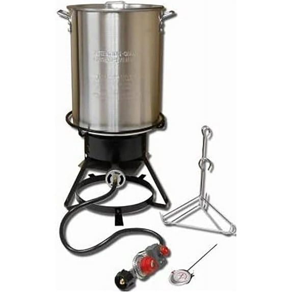 Metal-Fusion Import 29 Quart Aluminum Turkey Pot Frying Cooker Package ...
