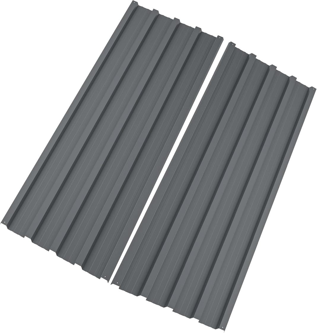 Metal Galvanized Steel Roof Panels, L42.52"×W16.77" Tin Roofing Panel ...