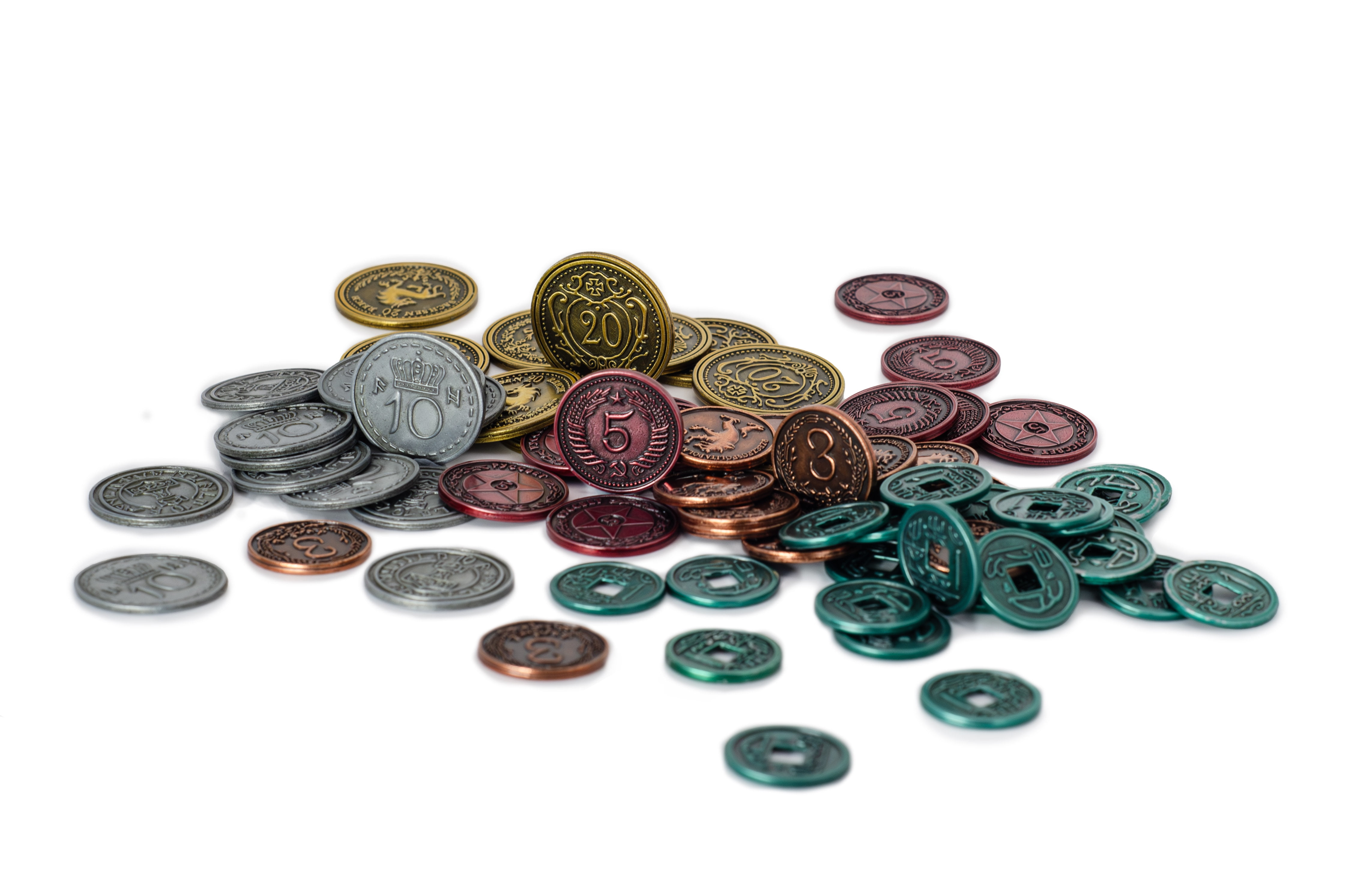 Metal Game Coins for Scythe and Expeditions by Stonemaier Games, 80 ...