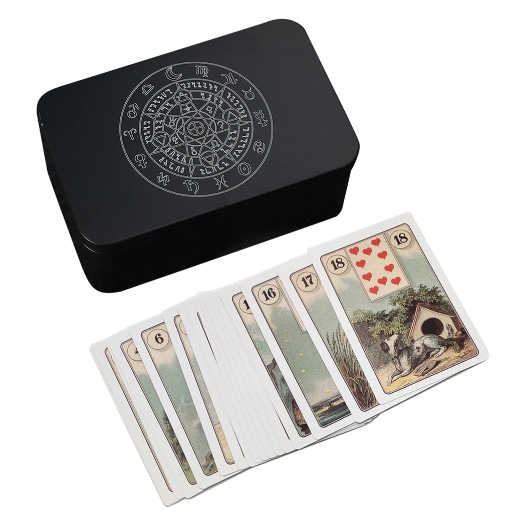 Metal Gaming Card Box Playing Tarot Container Storage Case Packing ...