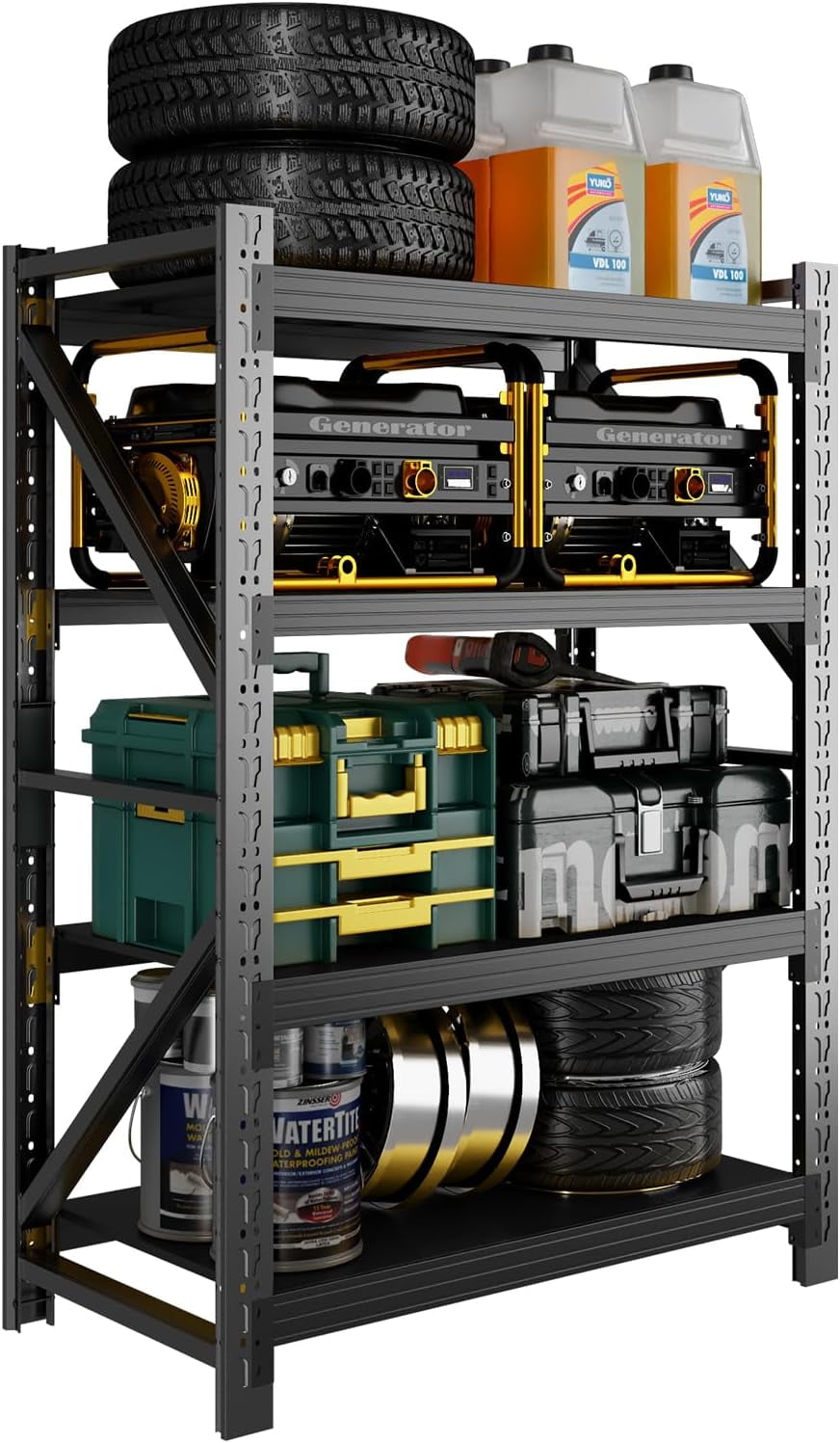 Metal Garage Shelving,2500 LBS Garage Shelving Unit and Storage ...