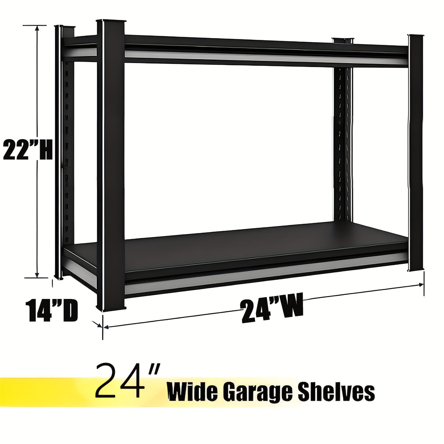 Metal Garage Shelving Unit, Heavy Duty 3-Tier Adjustable Steel Storage ...