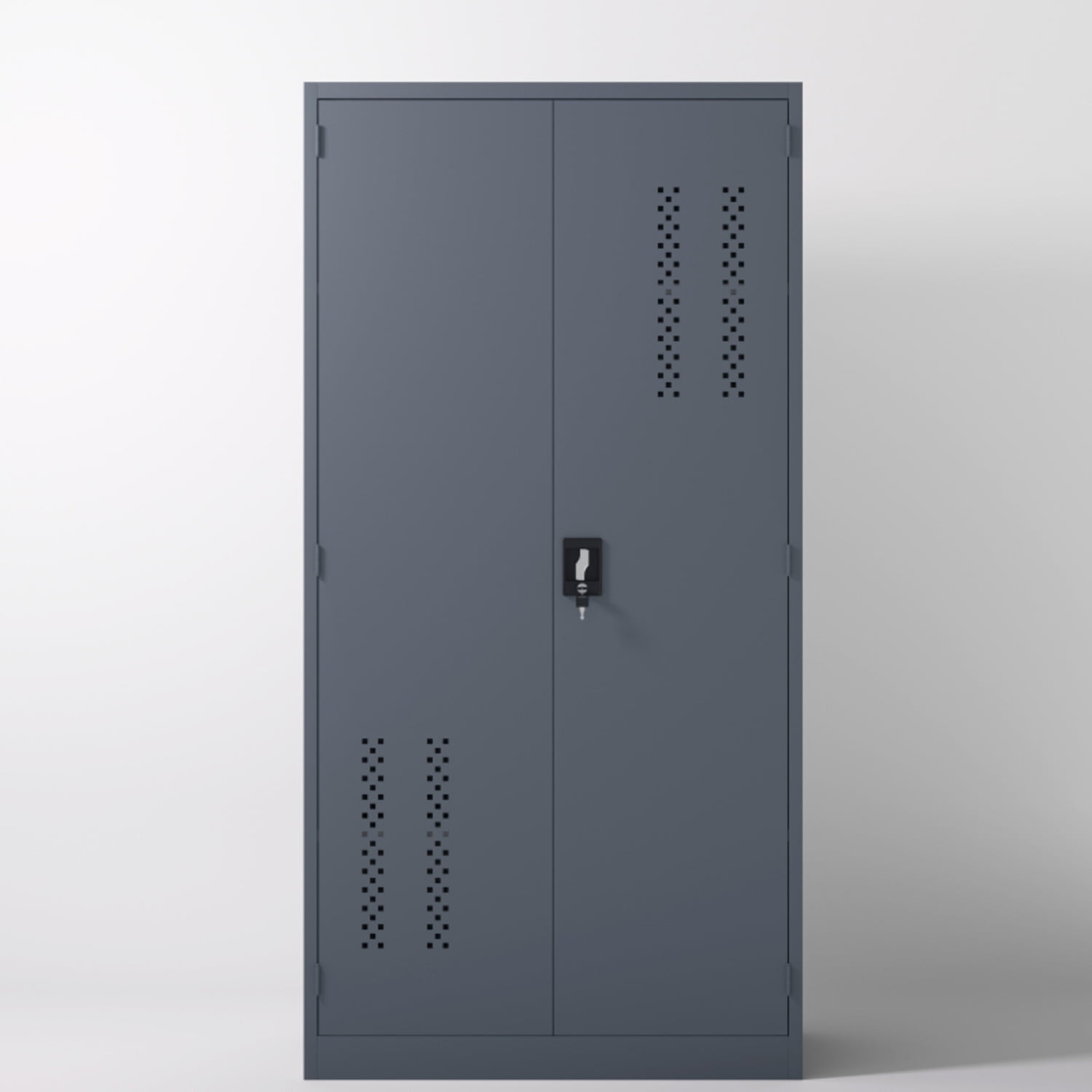 Metal Garage Storage 2 Doors And 4 Adjustable Shees 71.96 Inch Steel ...