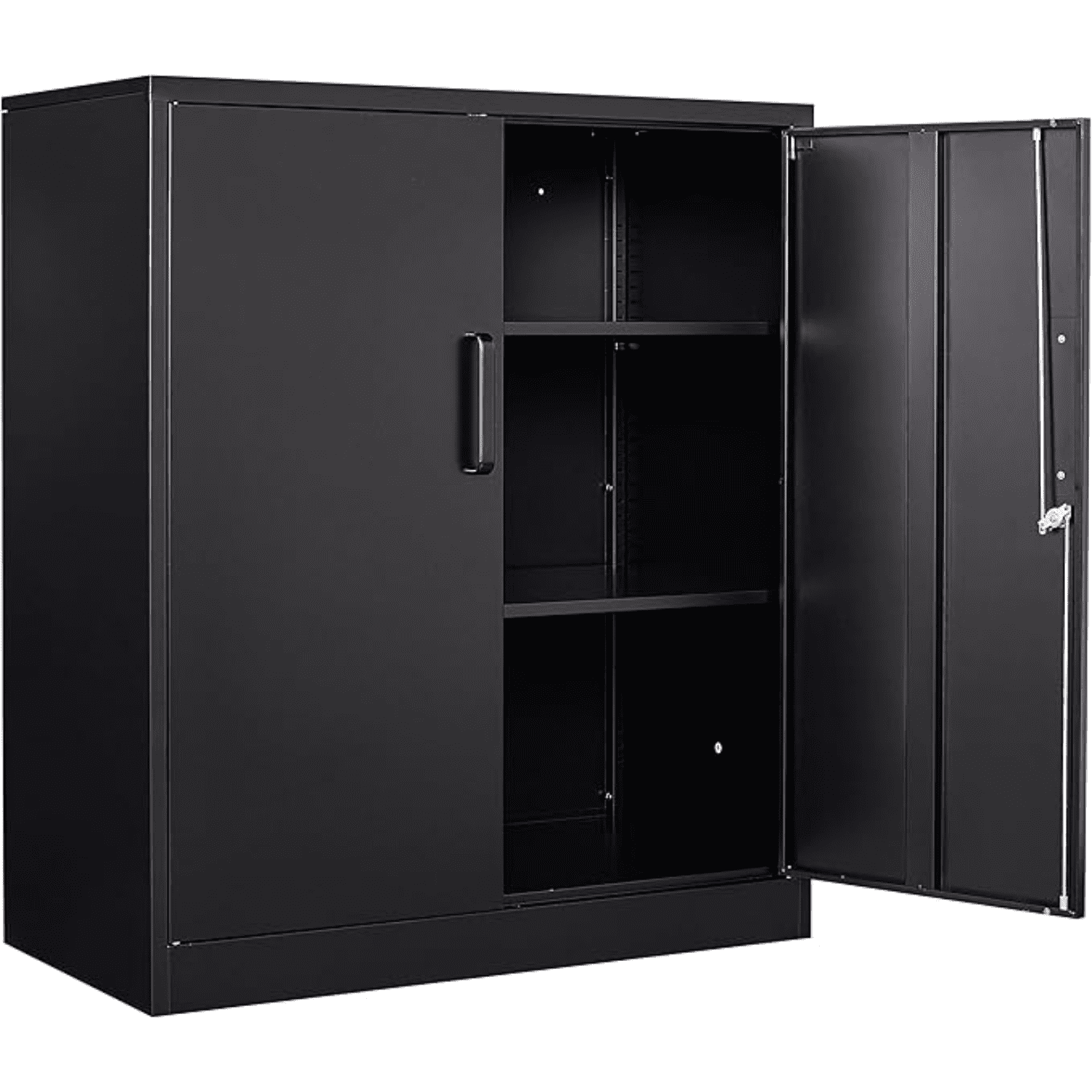 Metal Garage Storage Cabinet with 2 Doors and 2 Adjustable Shelves - 35 ...