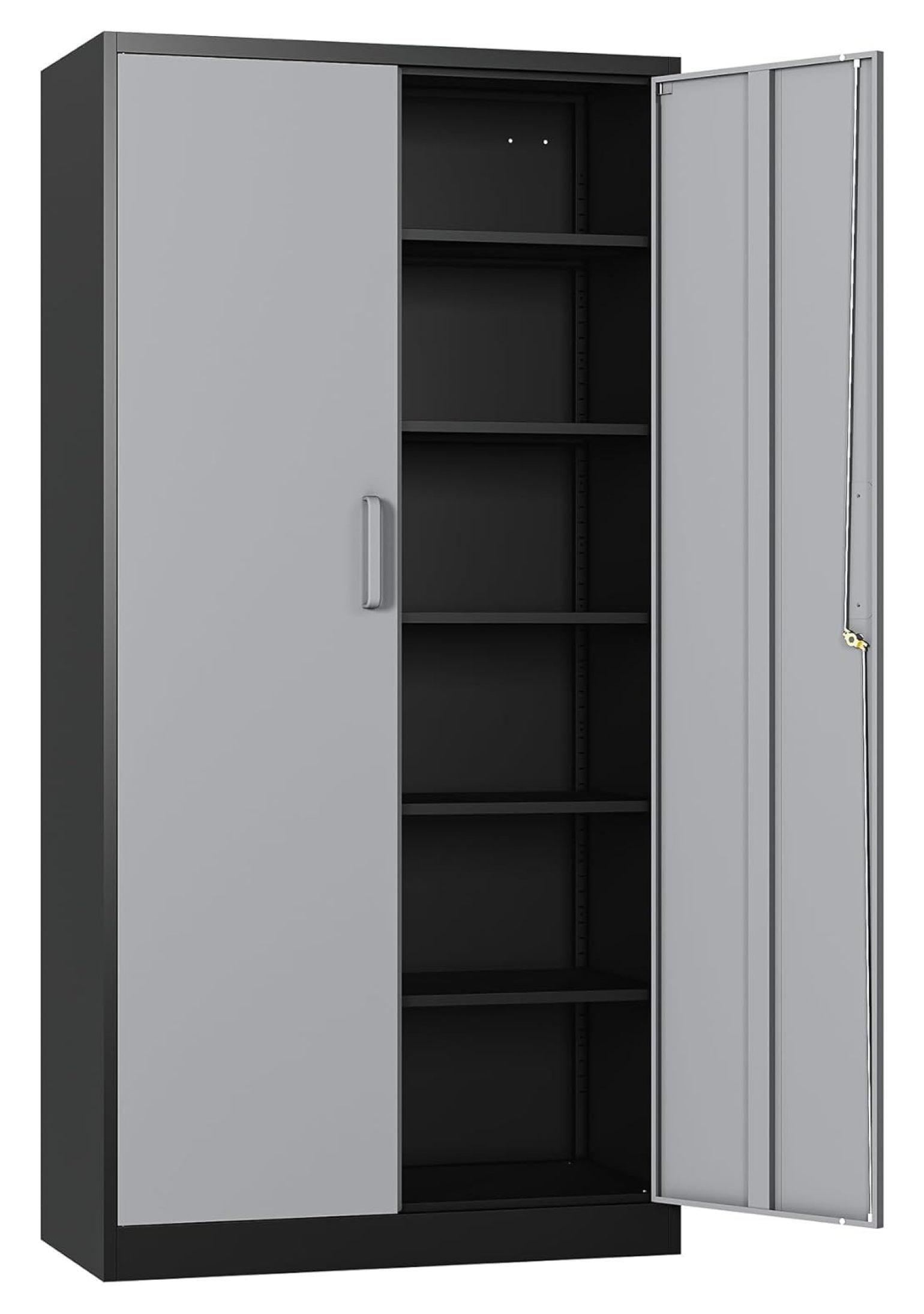 Metal Garage Storage Cabinet with 2 Doors and 4 Adjustable Shelves 71 ...