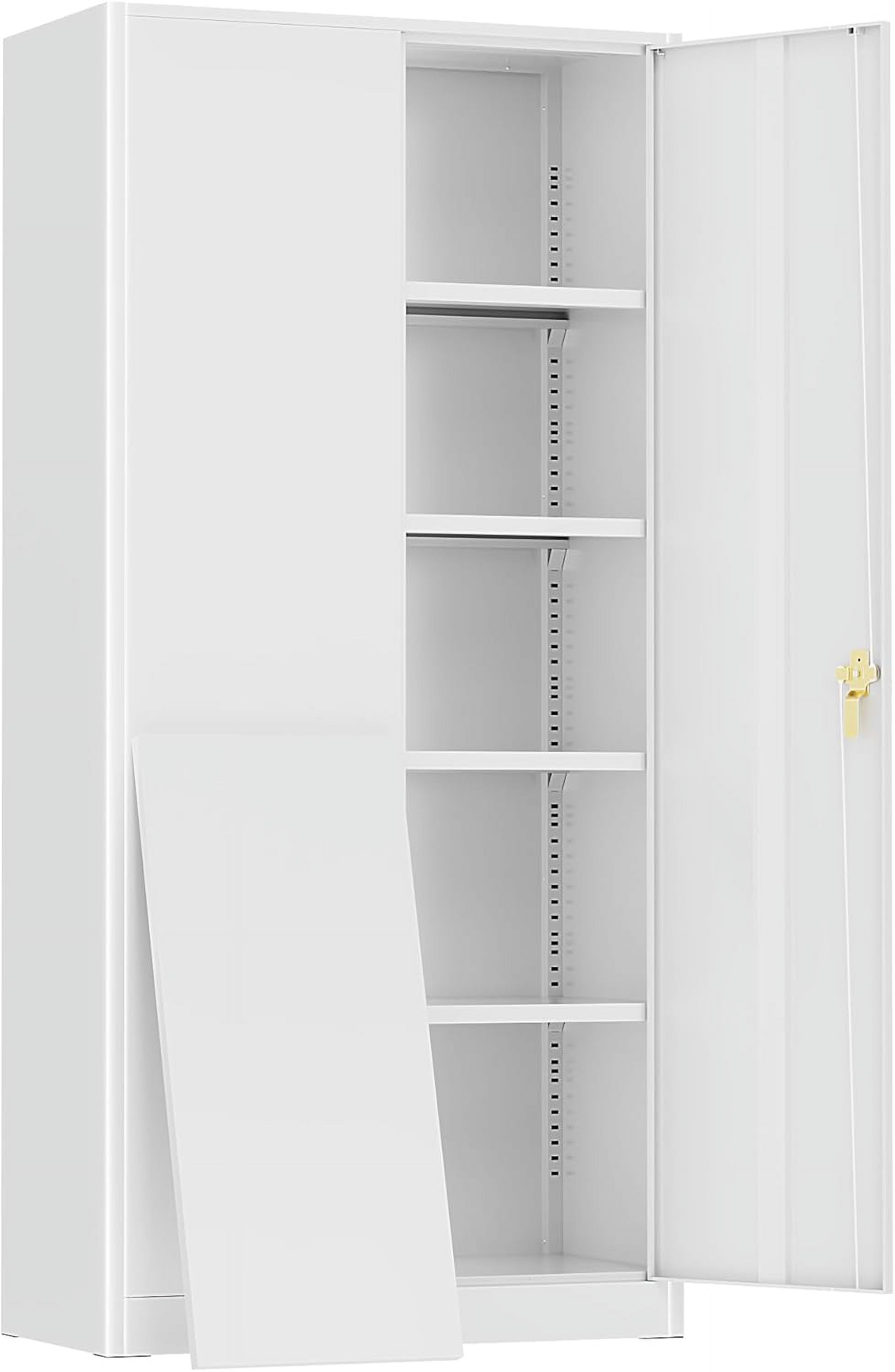 Metal Garage Storage Cabinet 72\u201D Lockable File Cabinets with 2 ...