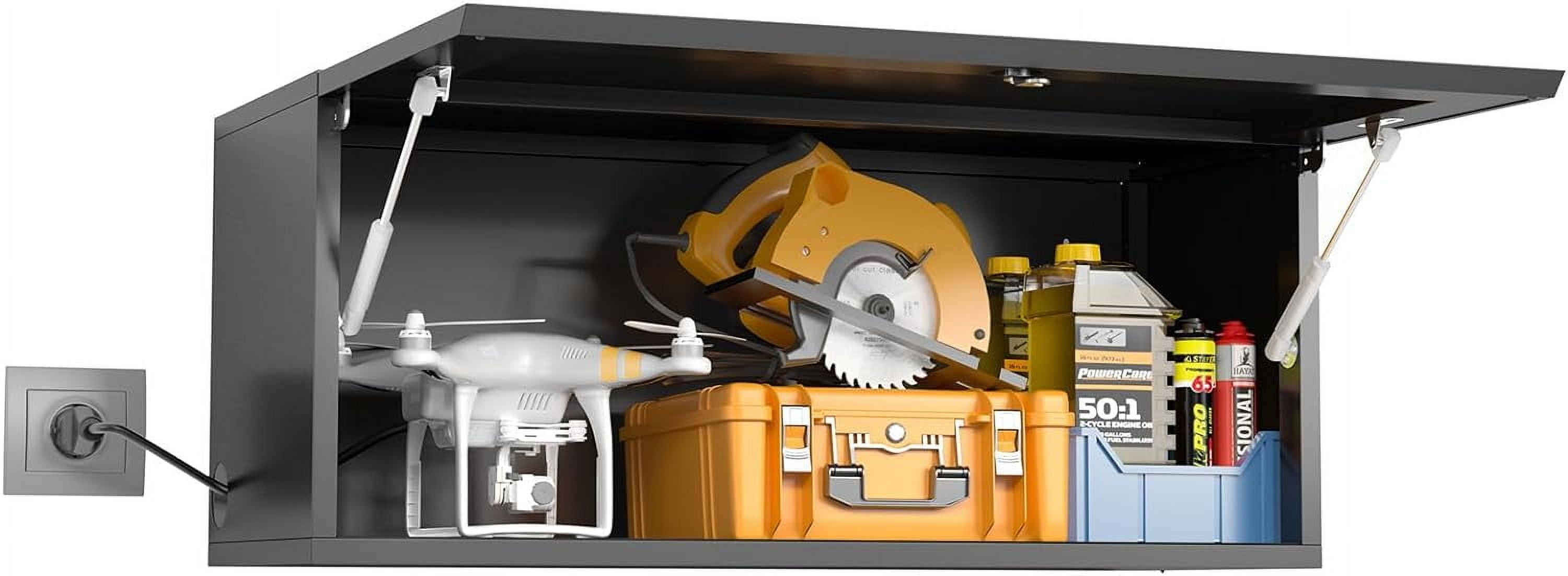 Metal Garage Storage, Cabinet Small Wall-Mounted Locking Cabinet ...