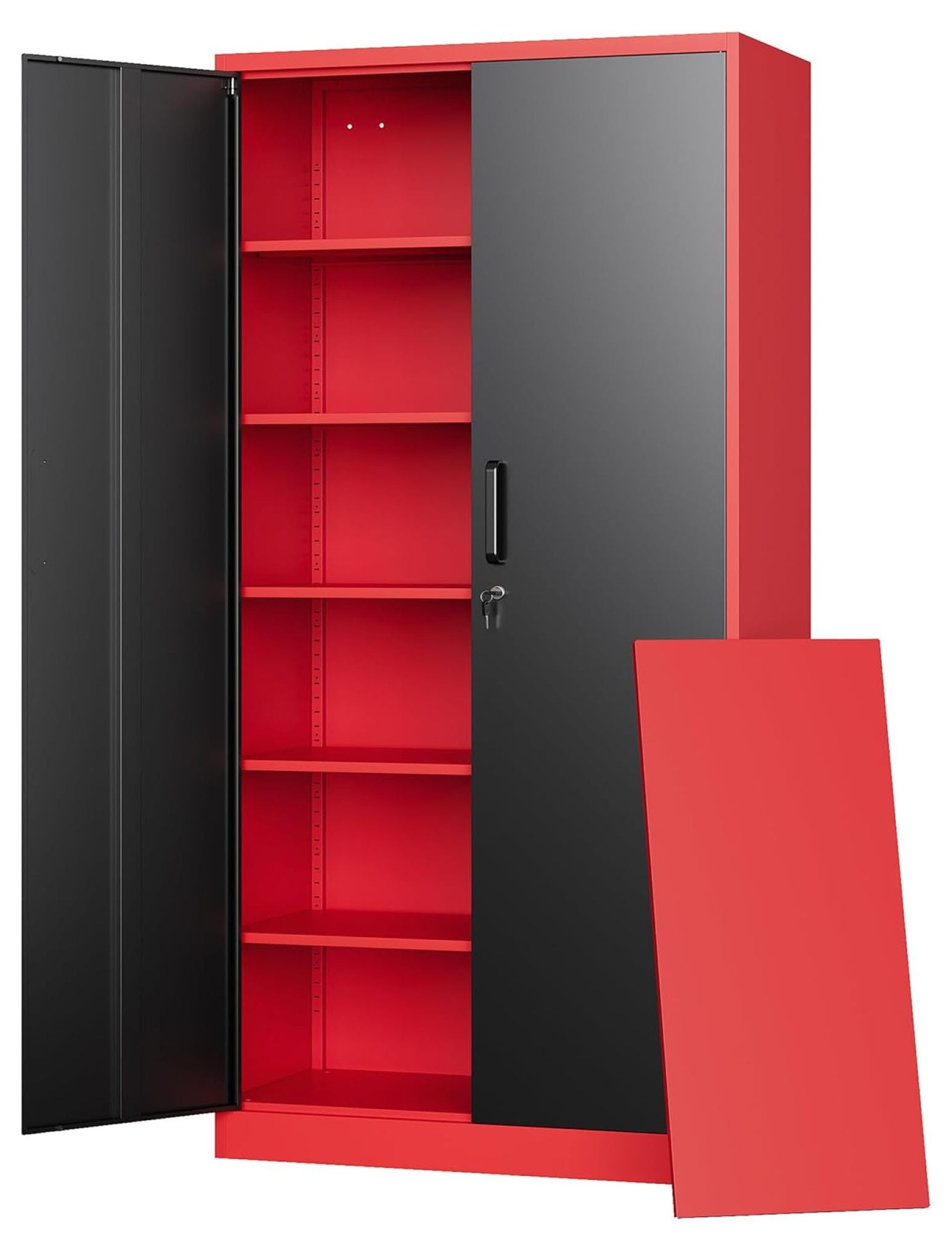 Metal Garage Storage Cabinets with Lock,72" Tall Locker Organizer Steel ...