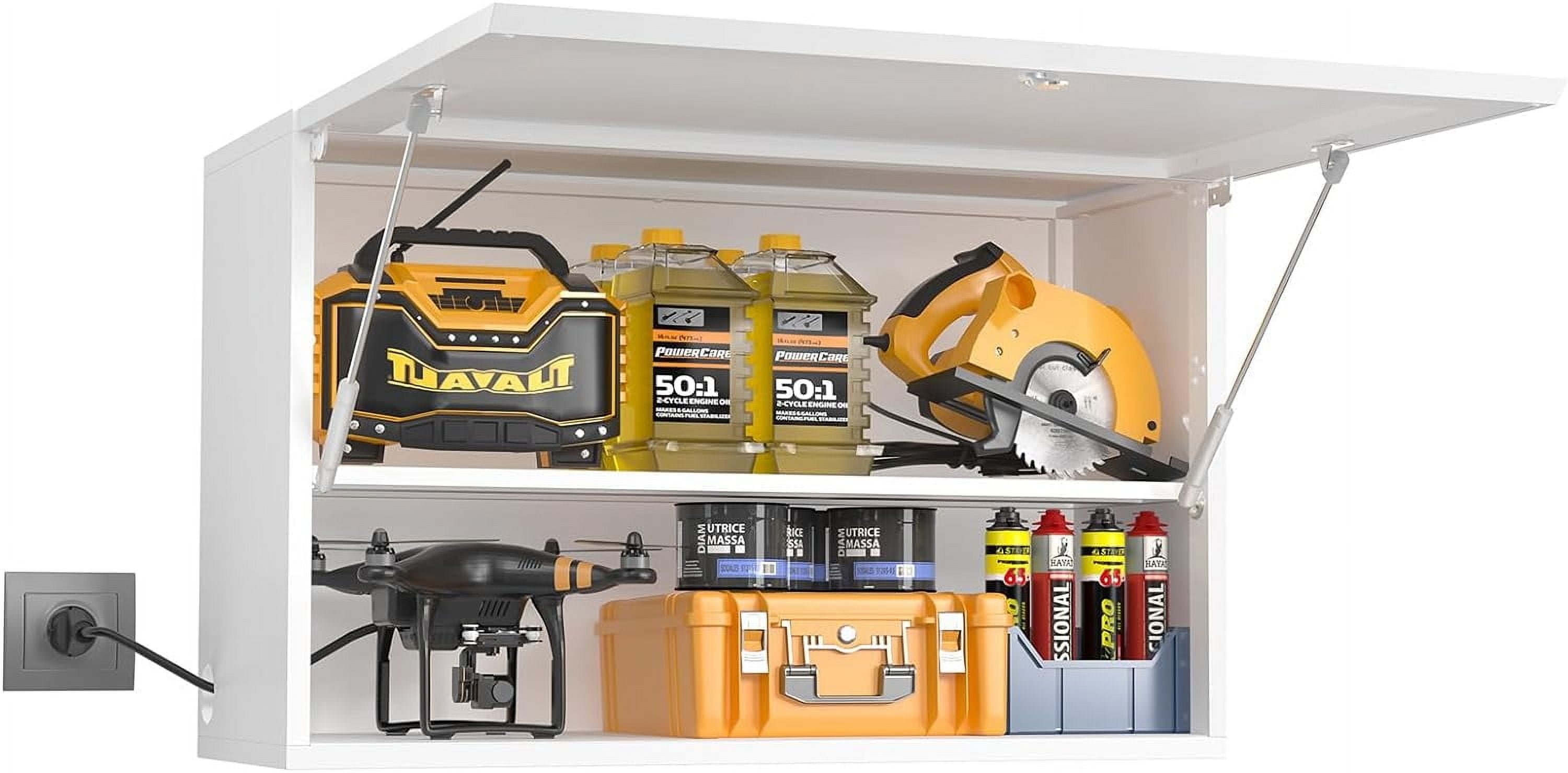 Metal Garage Wall Cabinet, Wall Storage Cabinet with Locking Door ...