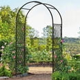 Metal Garden Arbor, 86.6" x 47" Garden Arch Trellis, for Wedding Arch ...
