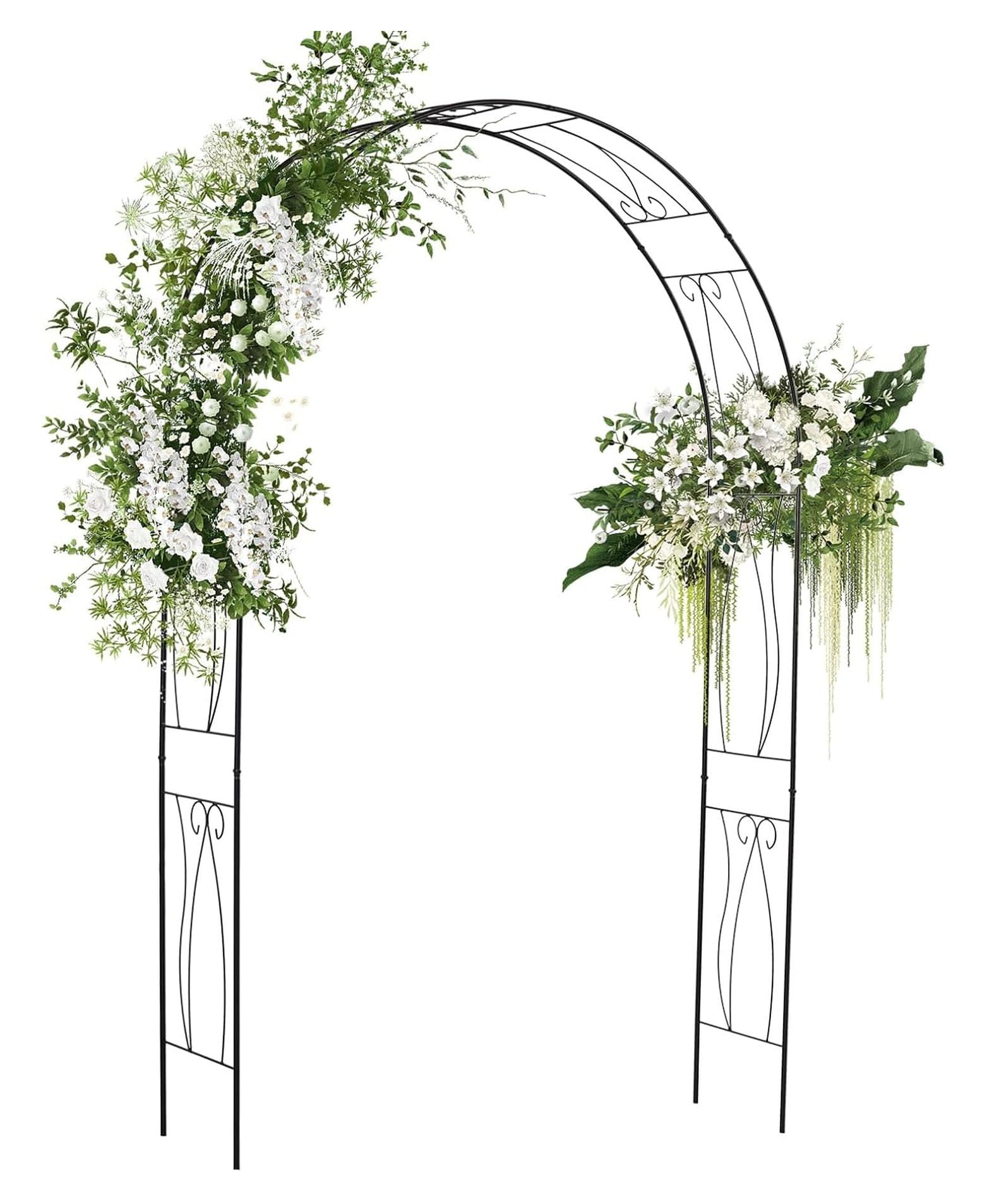 Metal Garden Arbor Trellis Wedding Arch Archway for Climbing Plants ...