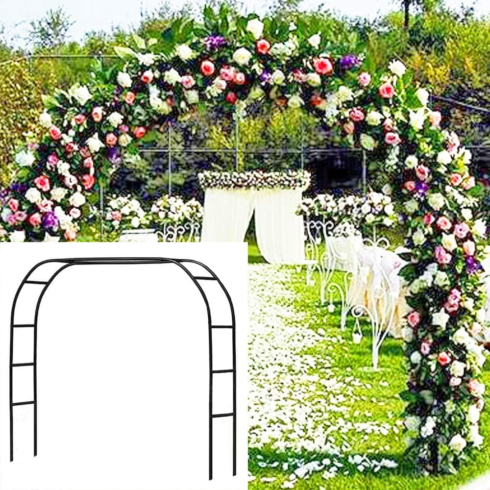 Metal Garden Arbor Wedding Arch 76.8 Inch H X 90.5 Inch W 94.5 Inch H X ...