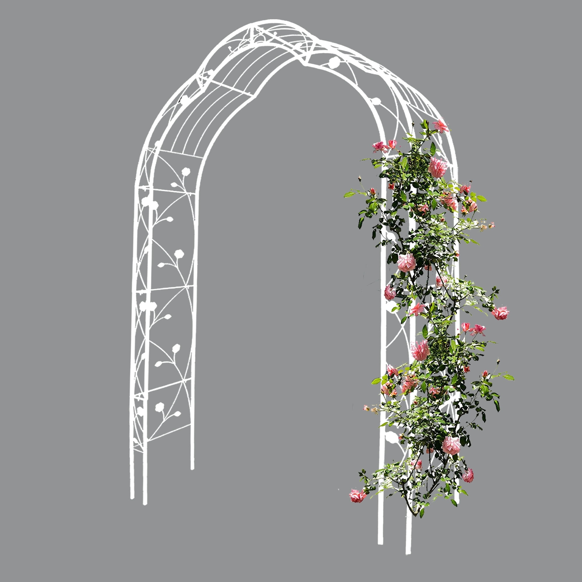 Metal Garden Arch Assemble Freely with 8 Styles Garden Arbor Trellis ...