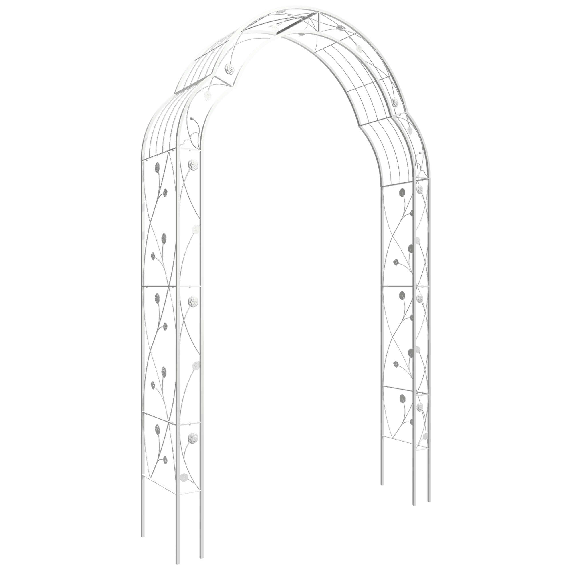 Metal Garden Arch Assemble Freely with 8 Styles Garden Arbor Trellis ...