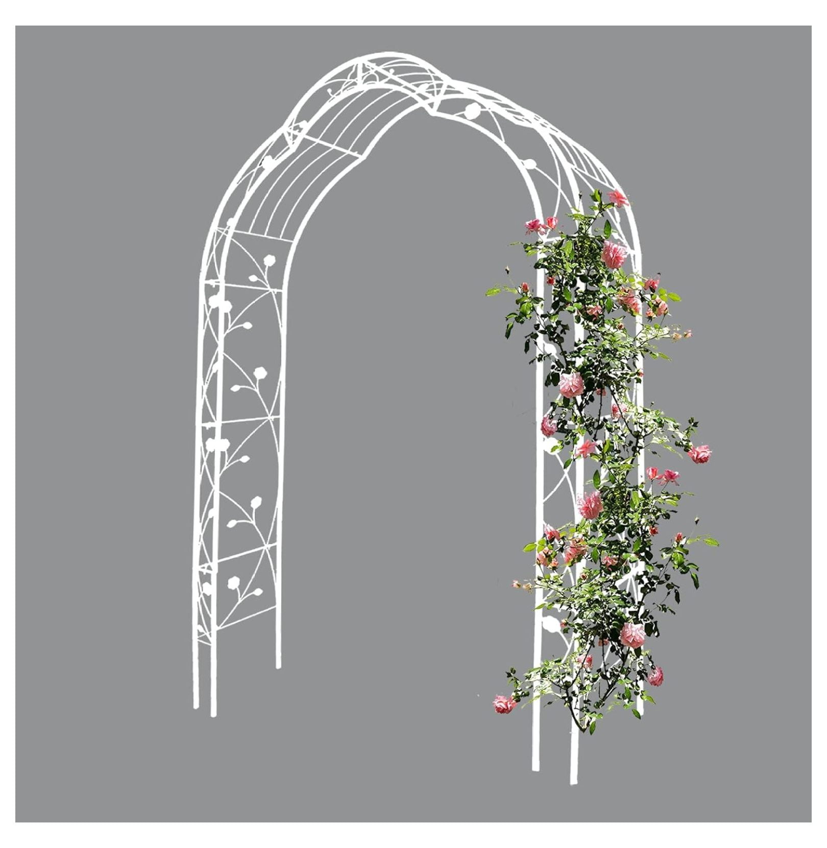 Metal Garden Arch, Assembly Garden Arbor Trellis Climbing Plants ...
